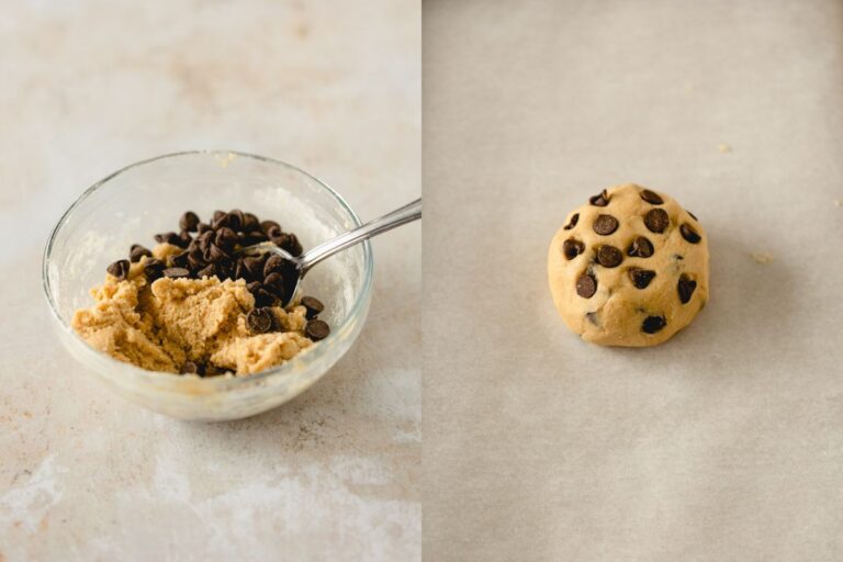 Single Chocolate Chip Cookie (chewy & amazing!) - Elle Makes Dessert