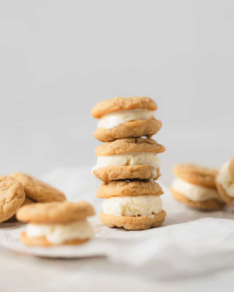 Mini Ice Cream Sandwiches - Elle Makes Dessert