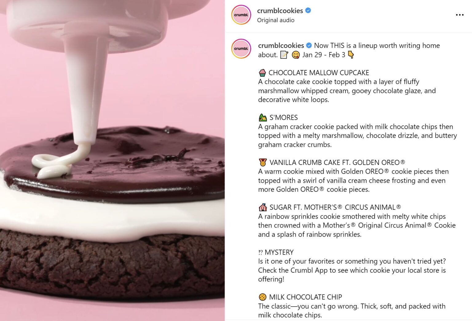 Crumbl's Chocolate Cookie Flavors - Complete List! - Elle Makes Dessert