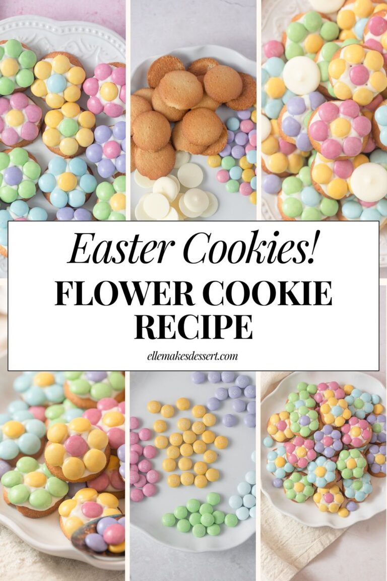 3-Ingredient Flower Cookies - Elle Makes Dessert